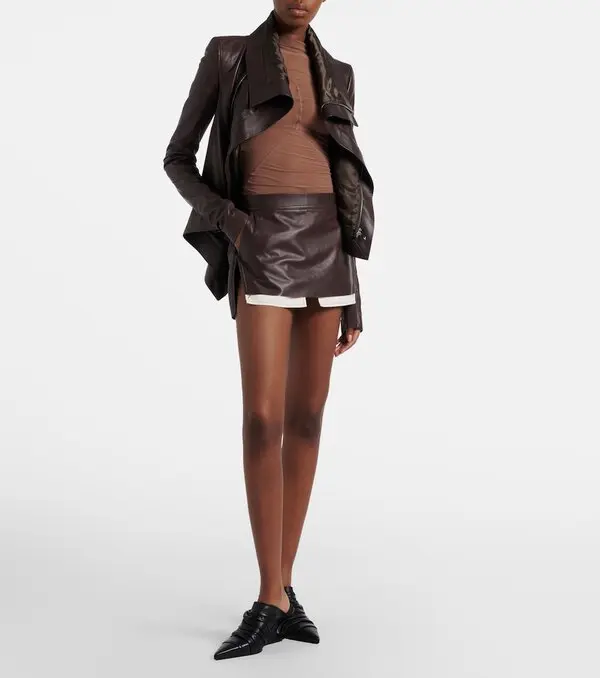 Rick Owens Temple Sheer Tulle Top - Brown