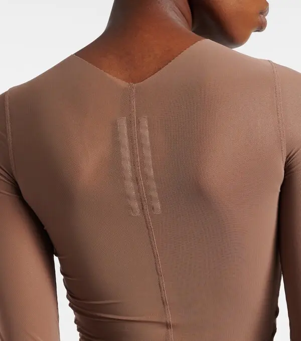 Rick Owens Temple Sheer Tulle Top - Brown