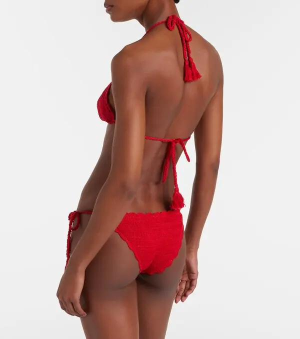 Anna Kosturova Crochet Cotton Bikini Top