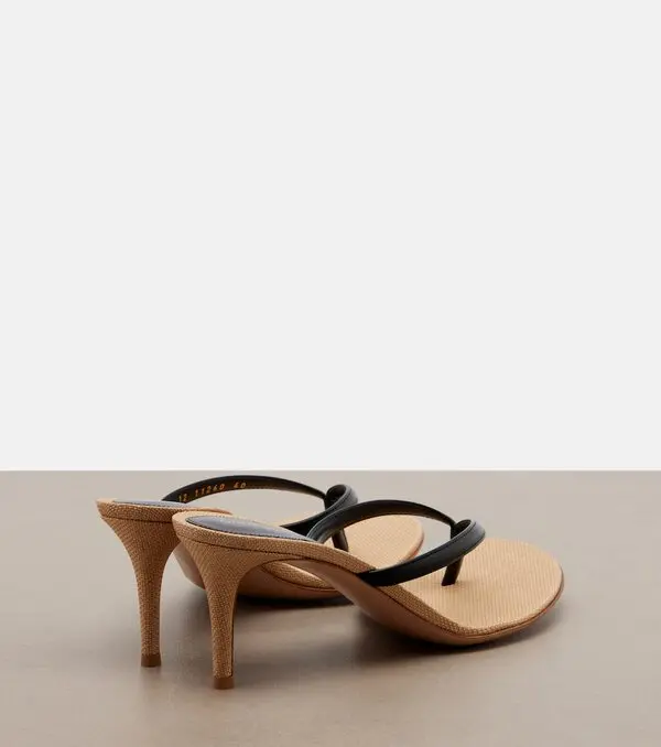 GIANVITO ROSSI Calypso Leather Thong Sandals