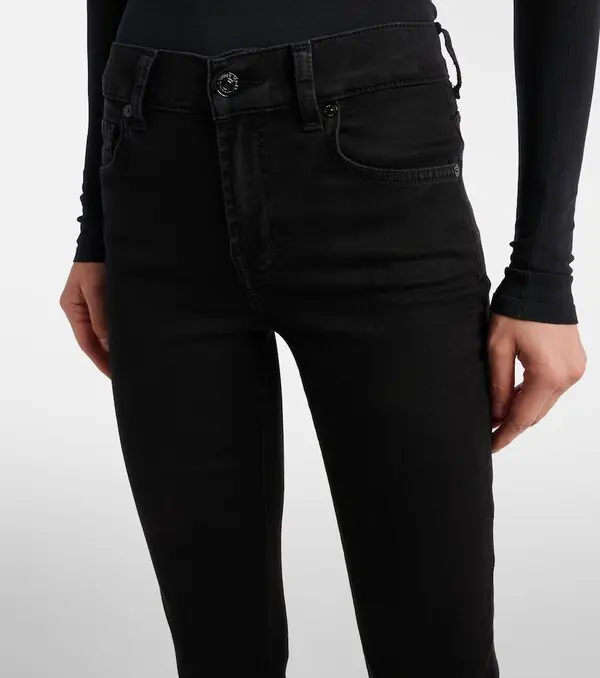 7 For All Mankind Mid-rise Bootcut Jeans - Black