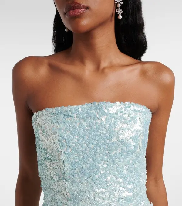 LA FUORI Floral Sequined Minidress