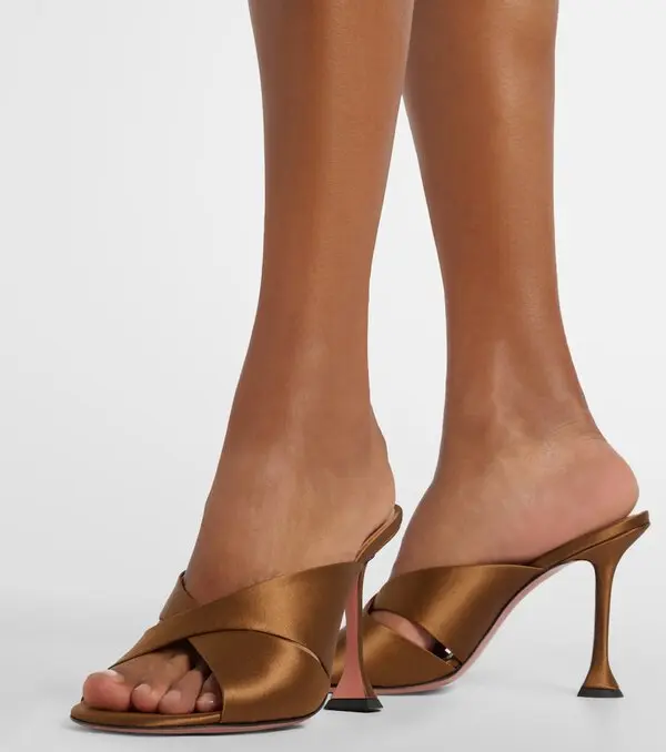 Amina Muaddi Salma Satin Mules