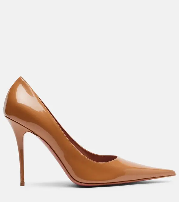 Amina Muaddi Barbara Patent Leather Pumps