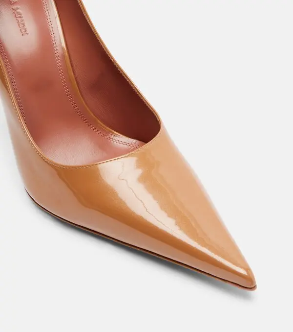 Amina Muaddi Barbara Patent Leather Pumps