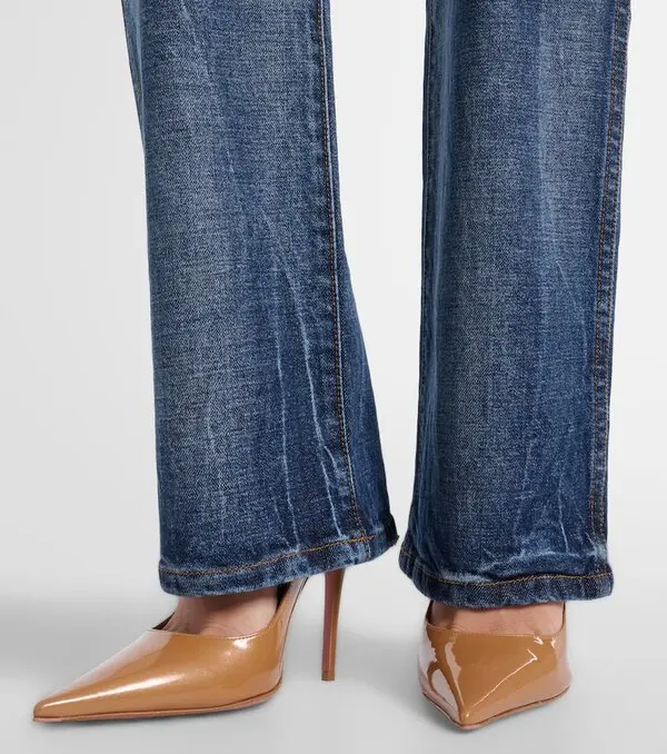 Amina Muaddi Barbara Patent Leather Pumps