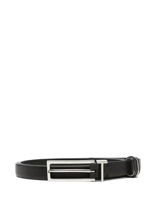 TOM FORD Leather Belt With Metal T Loop 15 Mm - Black