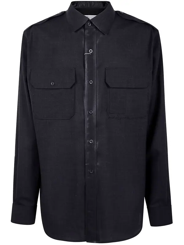 MAISON MARGIELA Long Sleeves Shirt - Gray