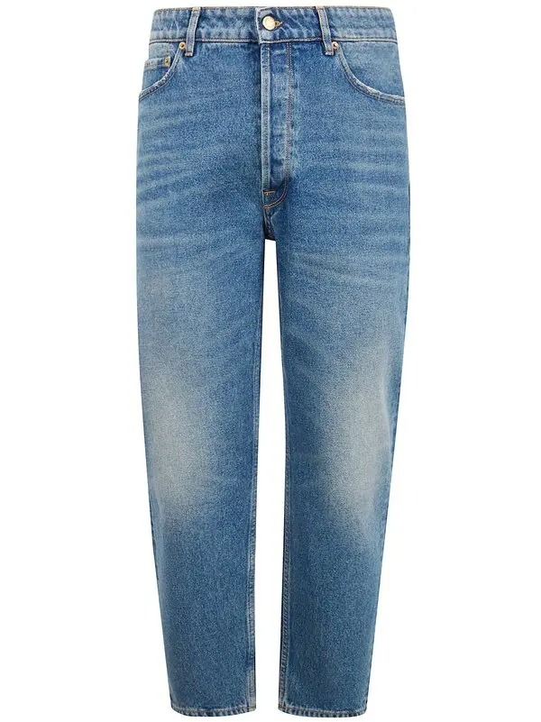 GOLDEN GOOSE Happy" Medium Stone Washed Denim - Blue