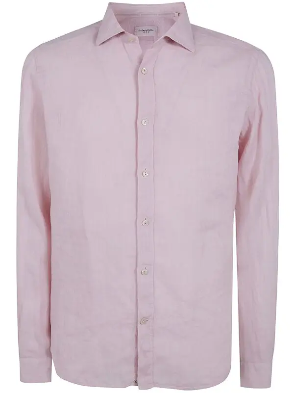 TINTORIA MATTEI 954 Linen Shirt - Pink