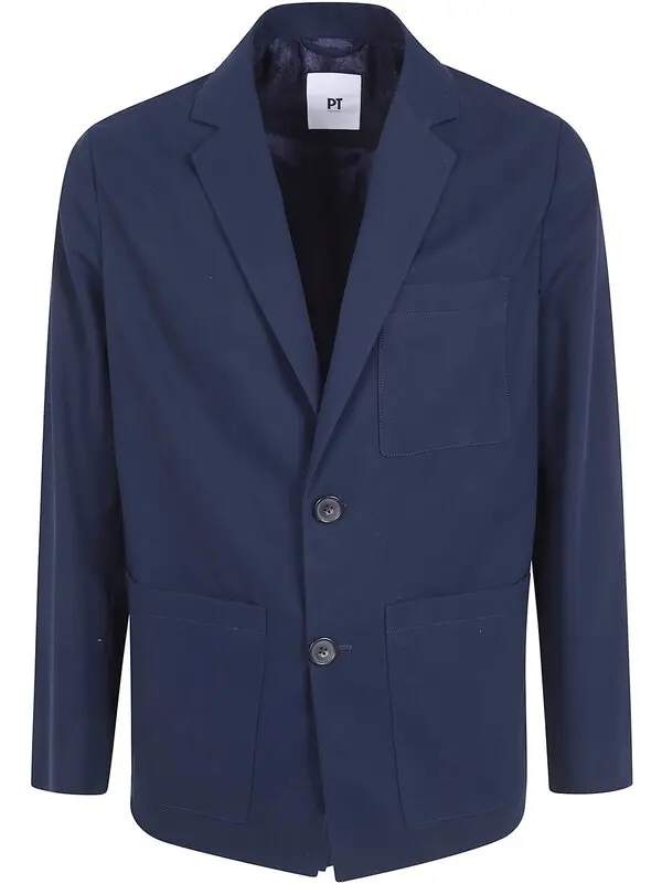 PT TORINO Single-breasted Jacket - Blue