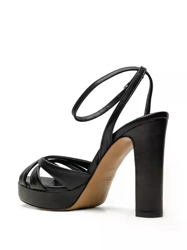 CHUCKIES Crossover-strap Platform Sandals - Black