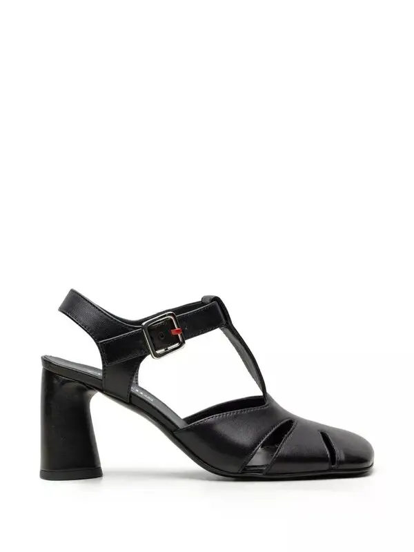 CHUCKIES T-bar Buckle Sandals - Black