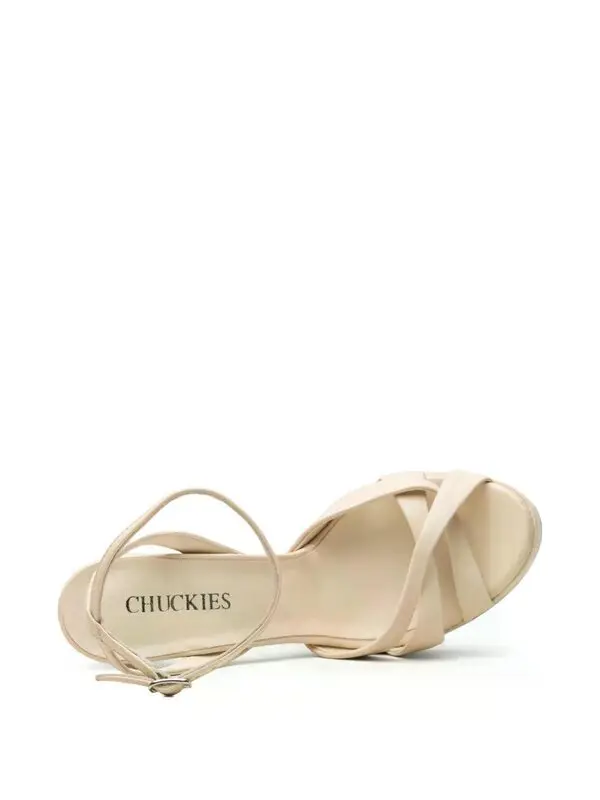 CHUCKIES Crossover-strap Platform Sandals - Neutrals