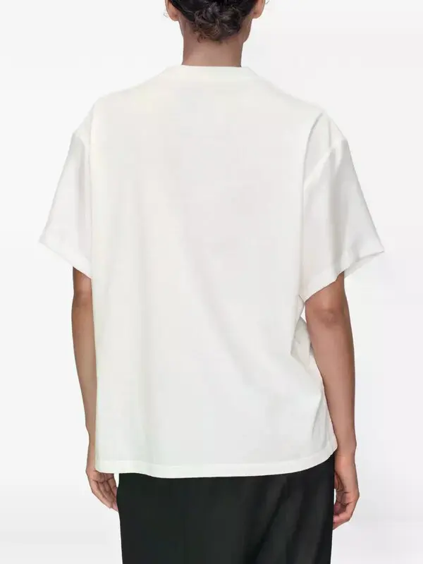 MAISON MARGIELA Floral V-neck T-shirt - White