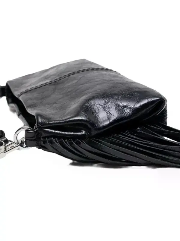 Maje Miss M Fringe-detail Clutch Bag - Black