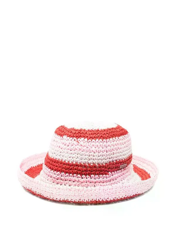 Barbour Striped-pattern Hat - Pink