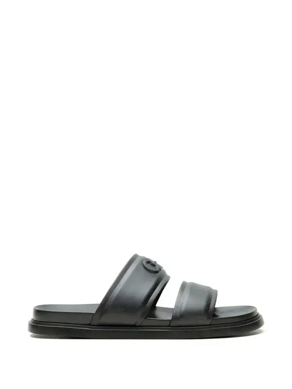 FERRAGAMO Gancini Double-strap Sandals - Black