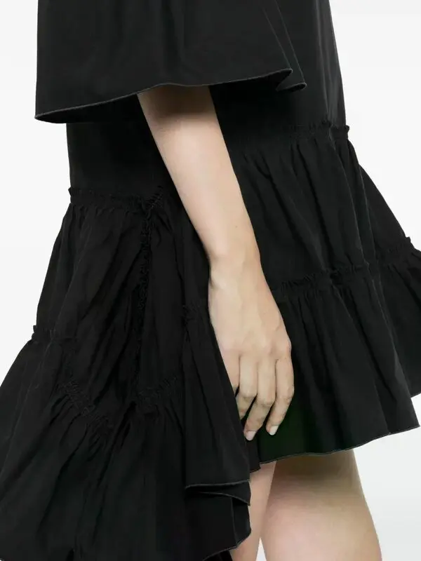 JW Anderson Cold-shoulder Ruffled Dress - Black