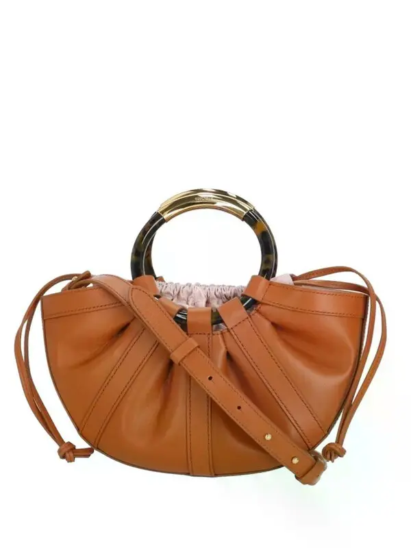 COCCINELLE Pleated Leather Tote - Orange