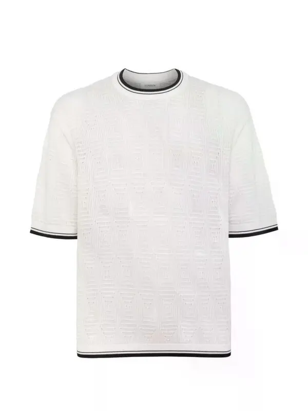 LANEUS Perforated Knit T-shirt