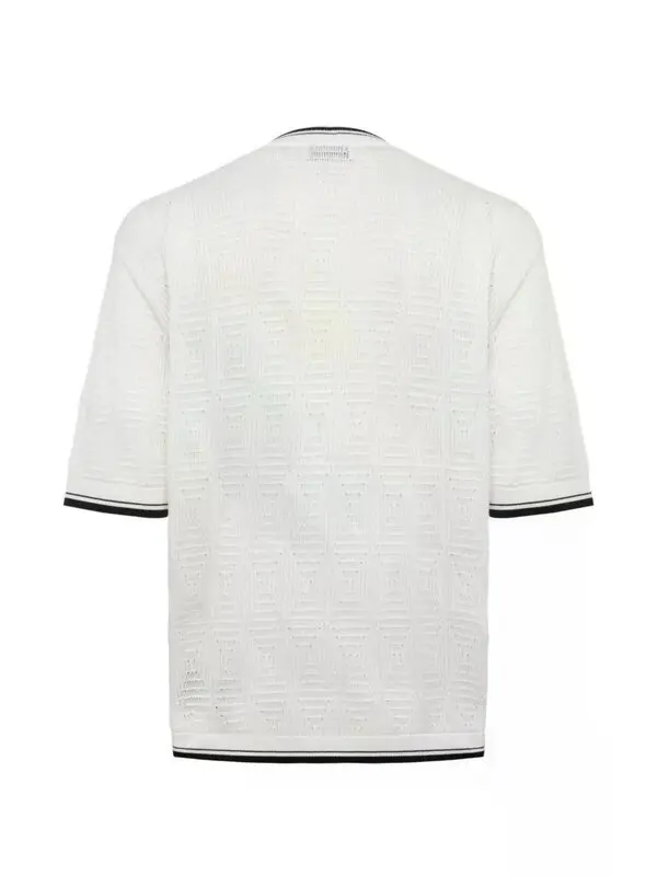 LANEUS Perforated Knit T-shirt