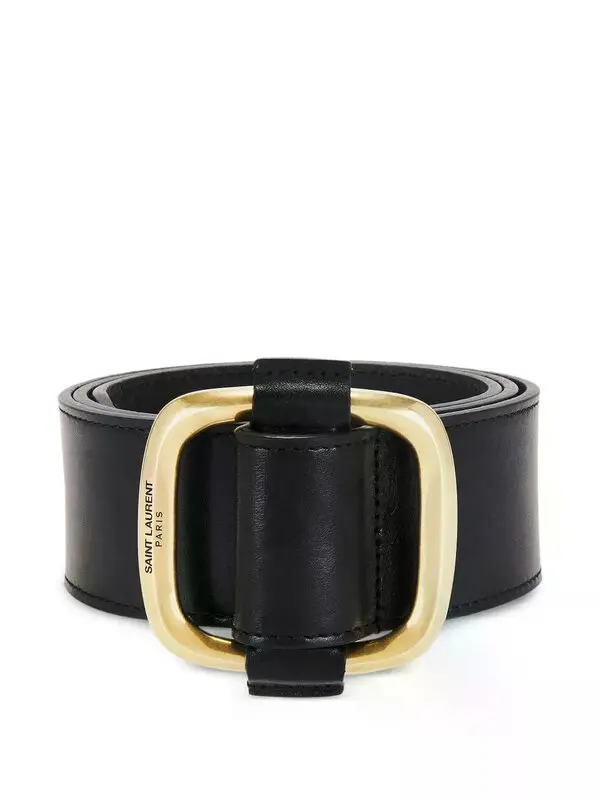 Saint Laurent Square-buckle Leather Belt