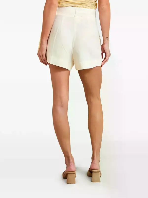 HEVRON Zinna Belted Pleated Shorts