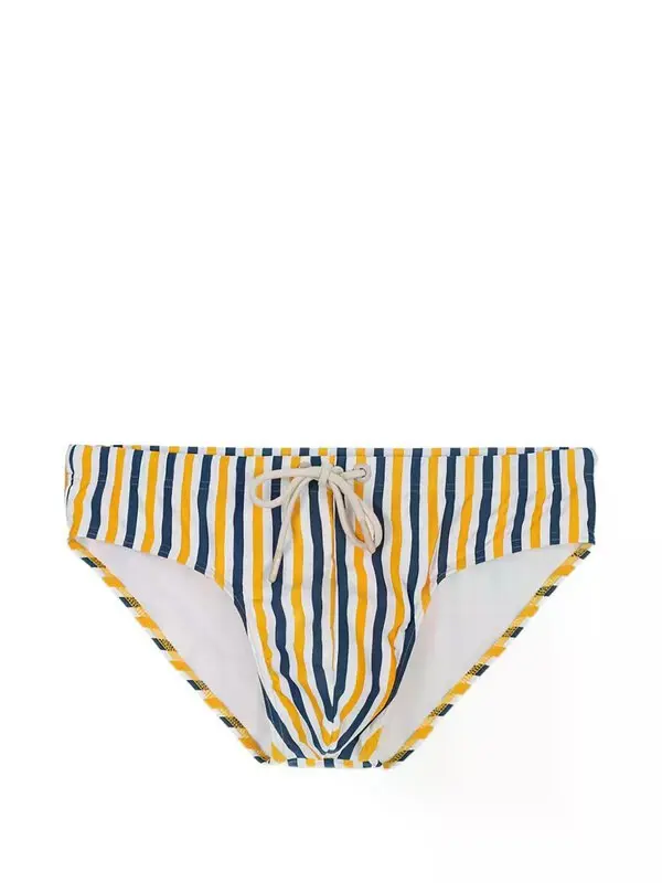MOSSO SUN WEAR Stripe Slip Swim Briefs - Yellow