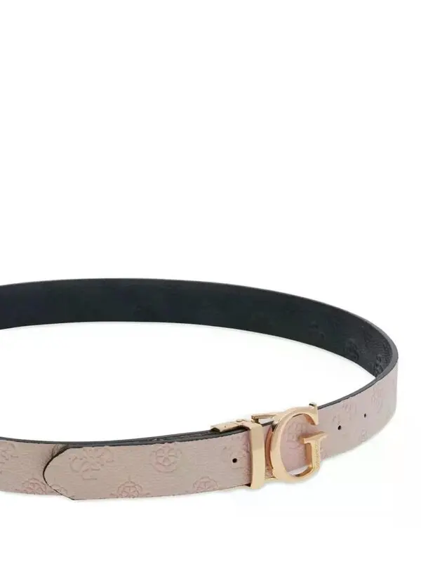 Guess James 4g Logo-buckle Reversible Belt - Neutrals