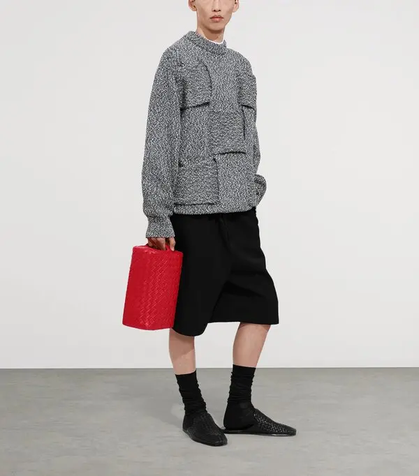 Bottega Veneta Small Leather Cubo Pouch