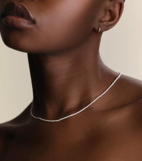 ASTRID & MIYU White Gold And Pearl Necklace