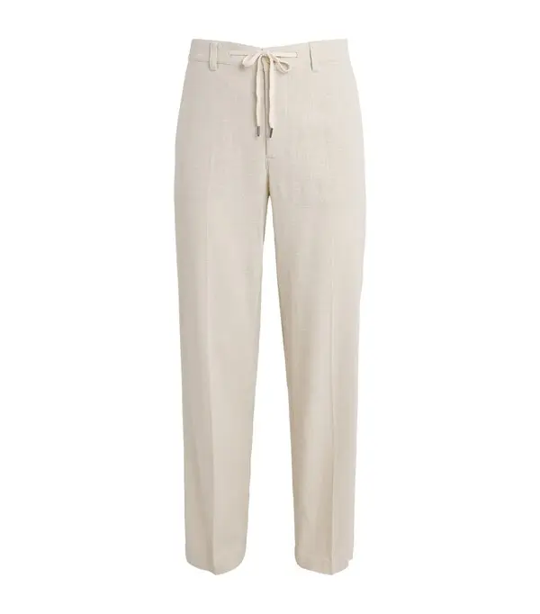 Paige Woven Tiano Trousers - Beige