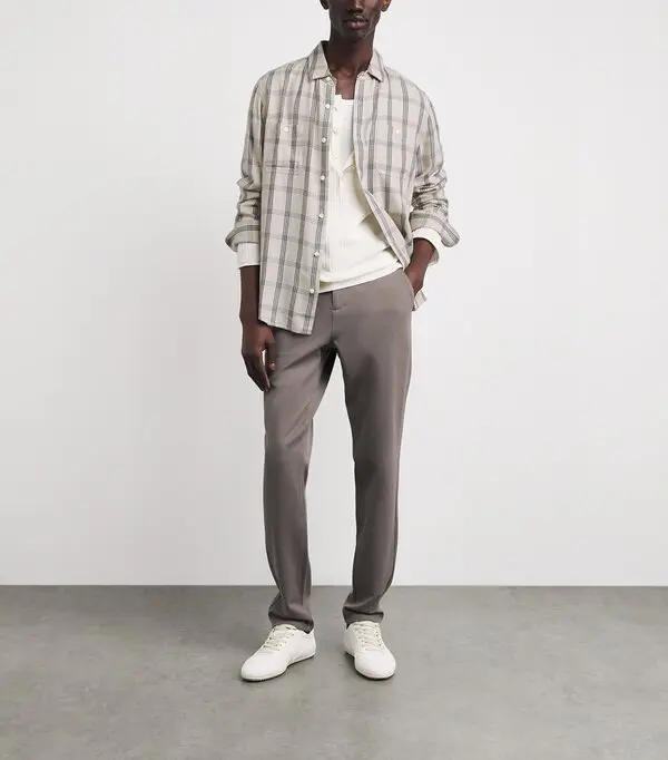 Paige Cotton-blend Check Everett Shirt - Blue