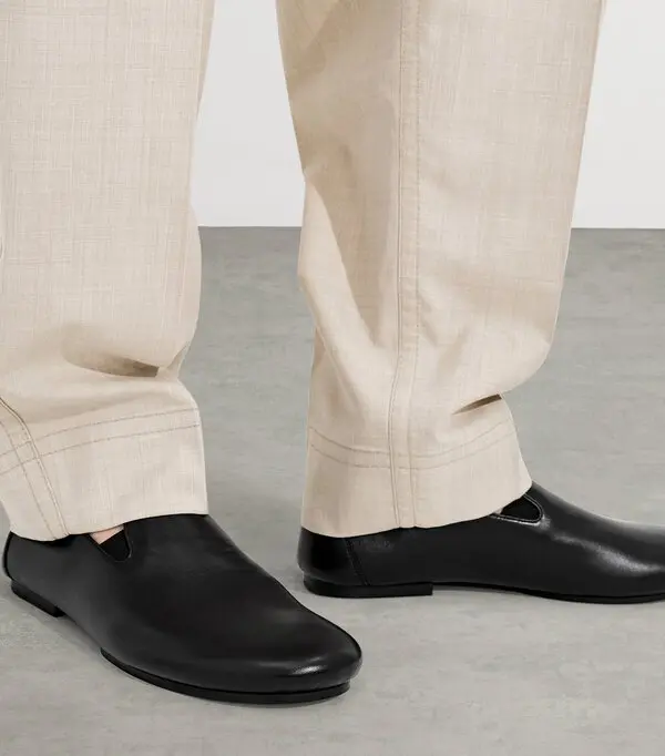 Bottega Veneta Lambskin Rocco Slippers - Black
