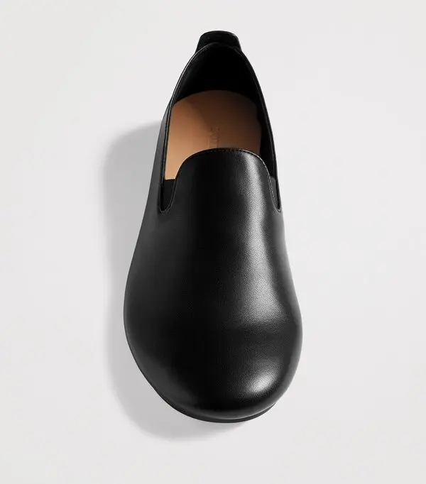 Bottega Veneta Lambskin Rocco Slippers - Black