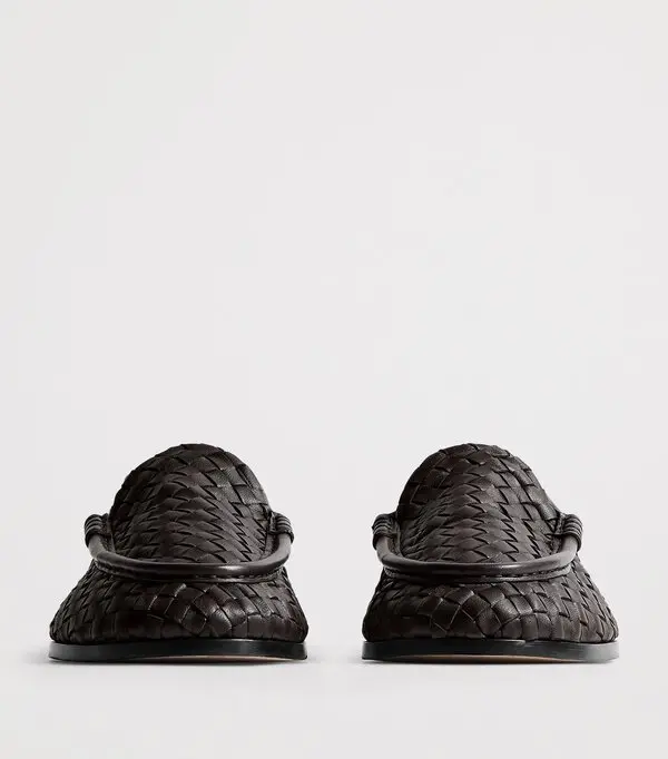 Bottega Veneta Leather Intrecciato Loafers