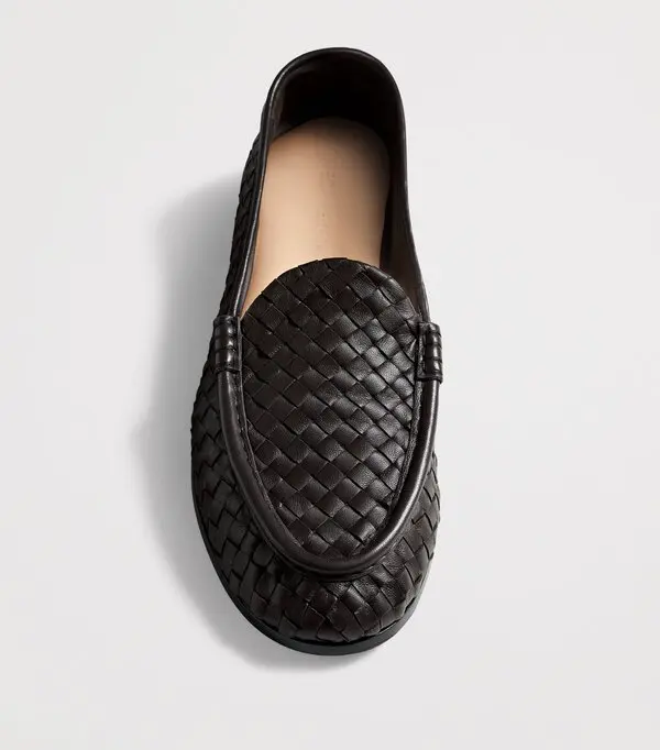 Bottega Veneta Leather Intrecciato Loafers