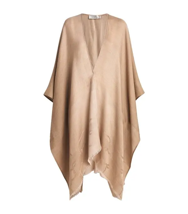 Agnona Cashmere-silk Cape Poncho