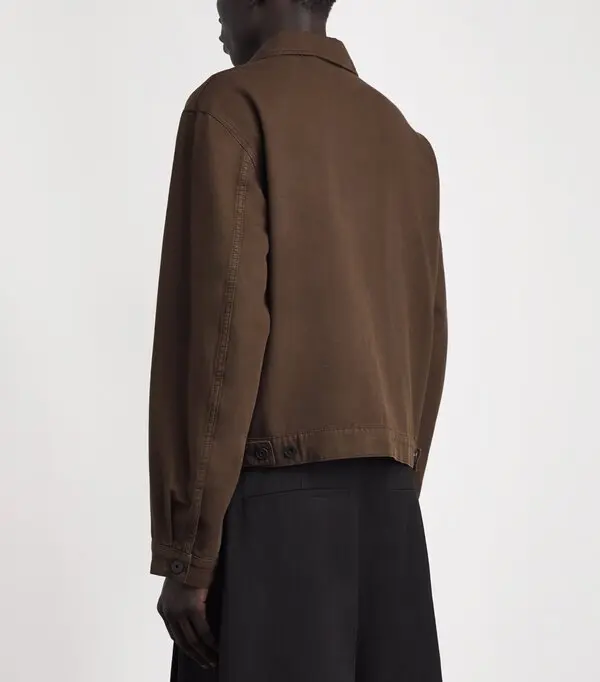 LEMAIRE Trucker Denim Jacket - Brown