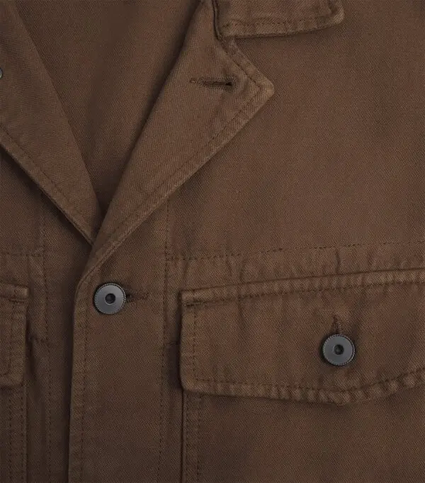 LEMAIRE Trucker Denim Jacket - Brown