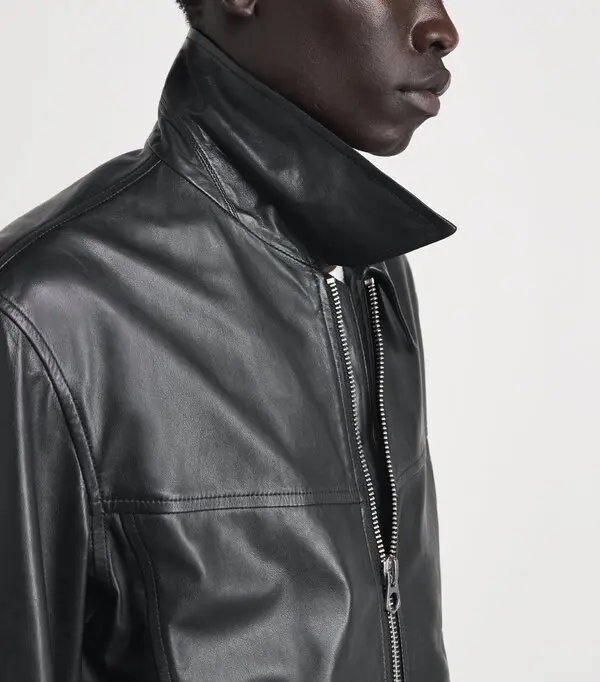 LEMAIRE Waxed Leather Biker Jacket