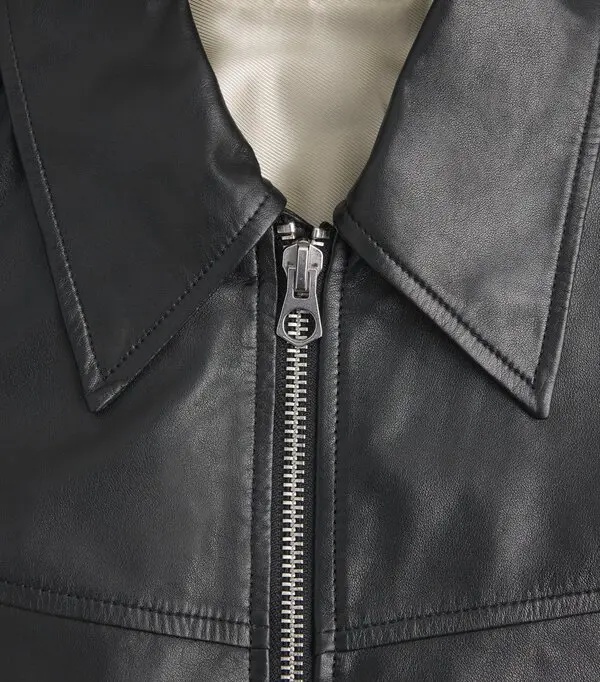 LEMAIRE Waxed Leather Biker Jacket
