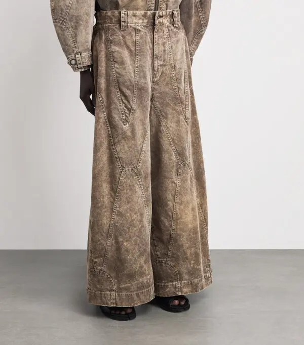 Issey Miyake Cotton Elements Wide-leg Trousers