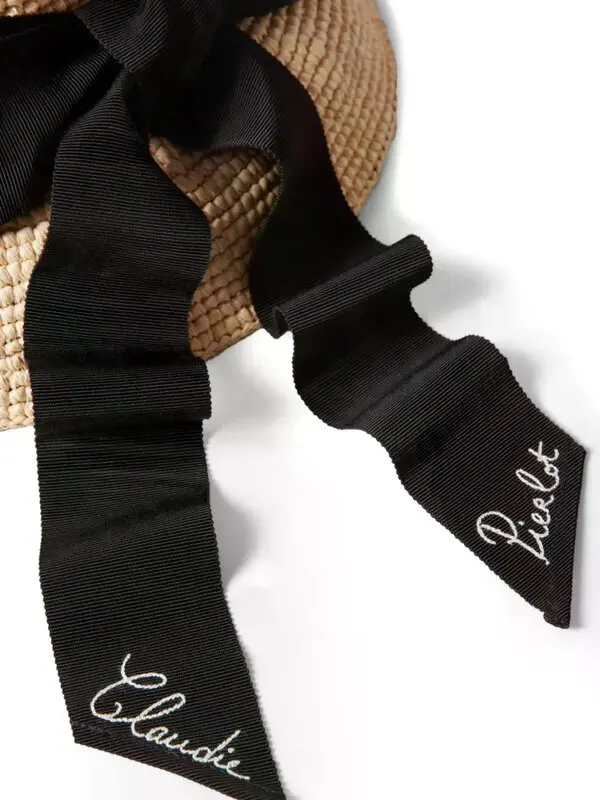 Claudie Pierlot Straw Hat With Bow Detail