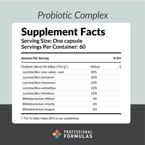 Professional Formulas Probiotic Complex 60 Capsules