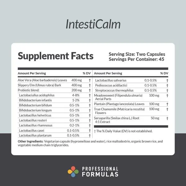 Professional Formulas Intesticalm 90 Capsules