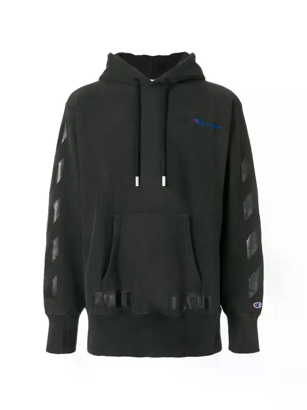 Off-White X Champion Embroidered Logo Hoodie