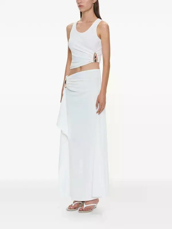 Christopher Esber Droplet Crystal Ruched Tank Top