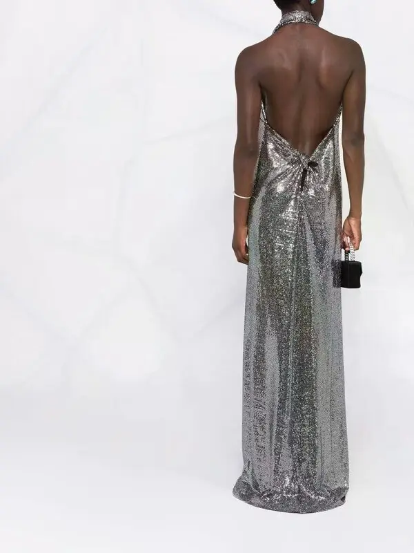 BLANCA VITA Sequin Long Gown